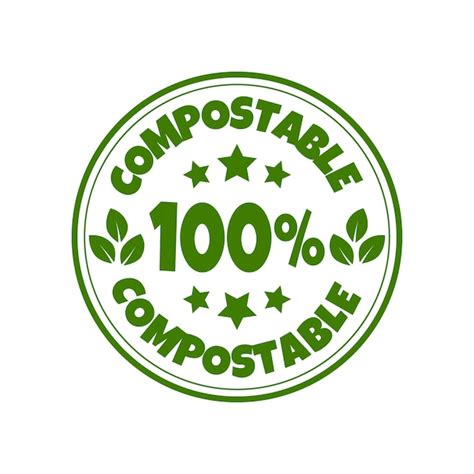 Premium Vector Compostable Ecology Icon Natural Products Sticker