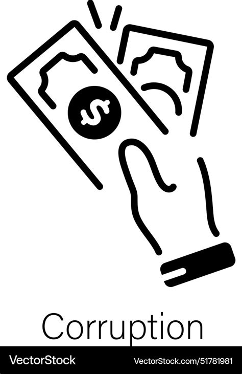 Corruption Royalty Free Vector Image Vectorstock