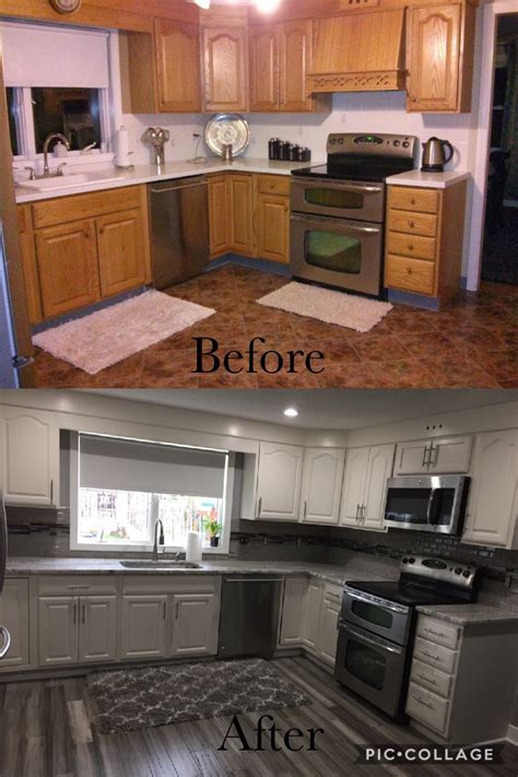 Kitchen Remodel Before And After Dark To White Transformation