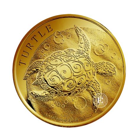 1 Oz 3110 G Auksinė Moneta Vėžlys Niujė 2024