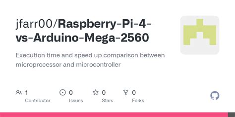 GitHub Jfarr00 Raspberry Pi 4 Vs Arduino Mega 2560 Execution Time And Speed Up Comparison