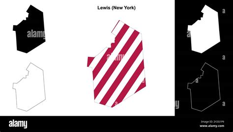 Lewis New York Map Stock Vector Images Alamy
