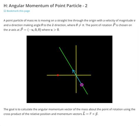 solved h angular momentum of point particle 2 w bookmark