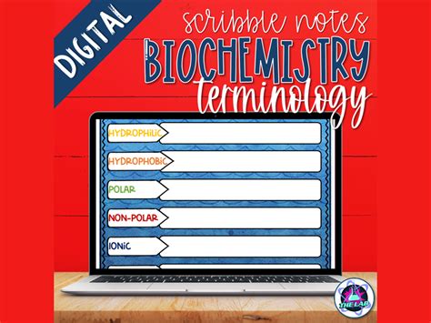 Biochemistry Terminology Digital Scribble Notes Teaching Resources
