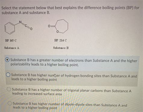 Solved Select The Statement Below That Best Explains The Chegg