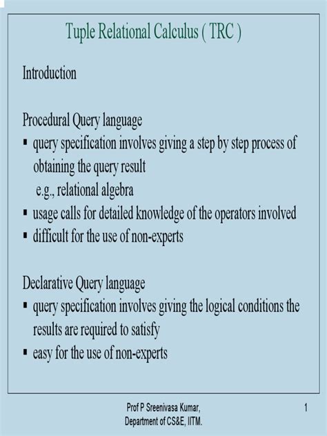 31 Tuple Relational Calculus Pdf Relational Model Logic