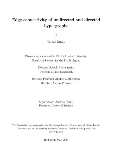Edge Connectivity Of Undirected And Directed Hypergraphs