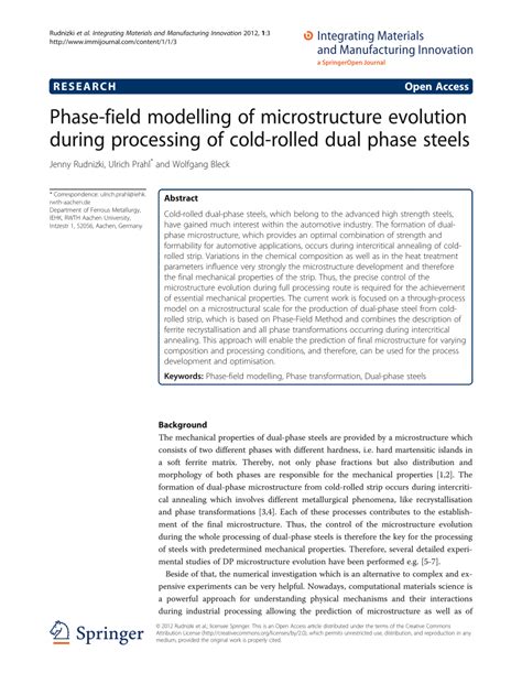 Pdf Phase Field Modelling Of Microstructure Evolution During