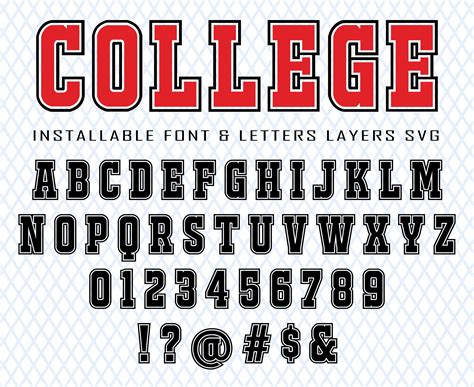 Varsity Font Svg Ttf College Font Svg Varsity Font Cricut Varsity Font
