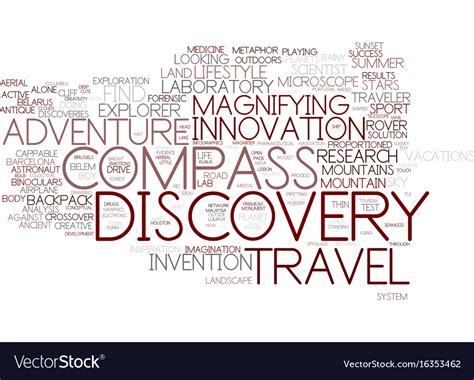Discovery Word Cloud Concept Royalty Free Vector Image