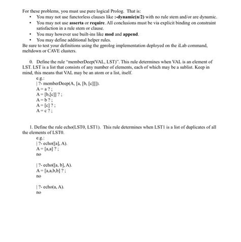 solved 3 define the rule echon lst0 lst1 cnt this rule