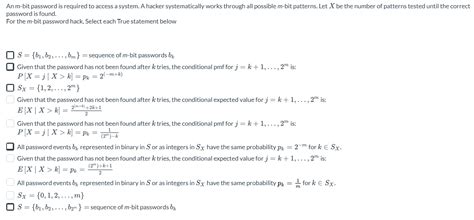 An M Bit Password Is Required To Access A System A