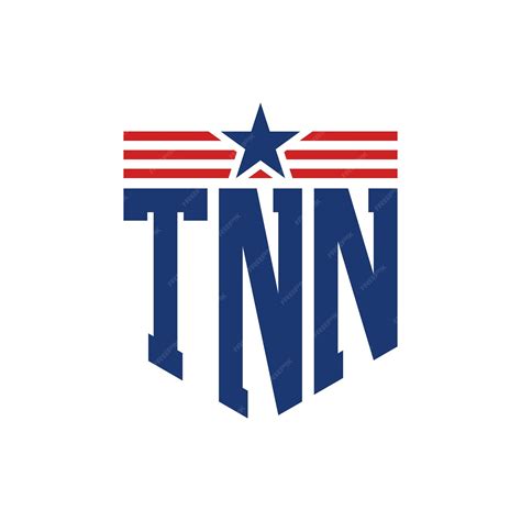 Premium Vector Patriotic Tnn Logo With Star And American Flag Straps