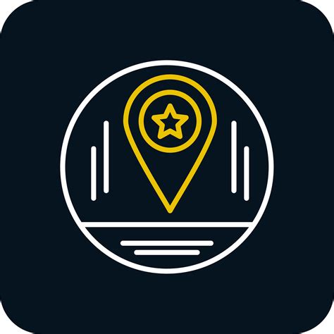 Map Marker Line Yellow White Icon Vector Art At Vecteezy