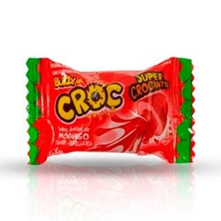 Chiclete Recheado Croc Morango C40 Buzzy Shopee Brasil