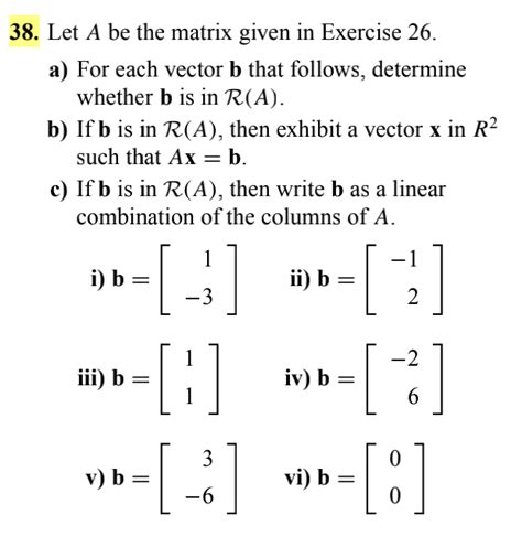 solved let a be the matrix given in exercise 26 a for