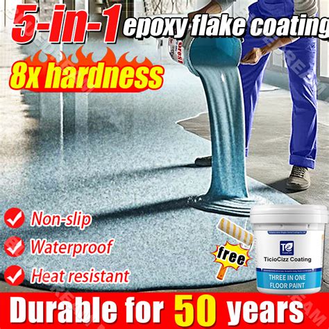 5 In 1 Epoxy Flake Coating Epoxy Floor Coating Tile Coating Wear Resistant Anti Slip For