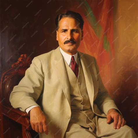 Dr Allama Muhammad Iqbal Portrait 8k Hd Premium Ai Generated Image