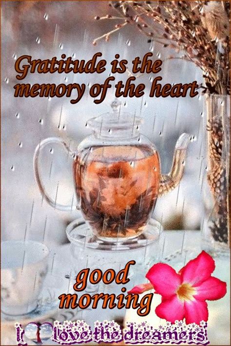 Gratitude Is The Memory Of The Heart Good Morning Picture Grateful