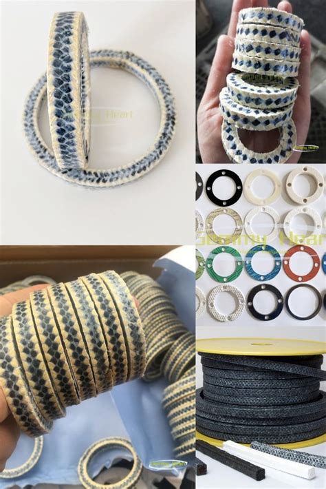 Ptfe Packing Ring Gasket Impregnated Flexible Graphite Gland Packing Ring High Temperature