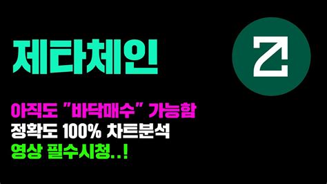 제타체인 긴급 아직도 여전히 바닥매수 가능함 정확도 100 차트분석 영상 필수시청 코인시황
