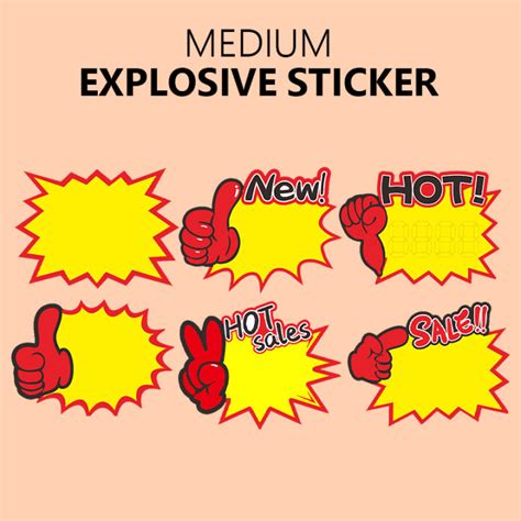 Xinder 10pcs Medium Explosive Sticker Advertising Paper Promotional