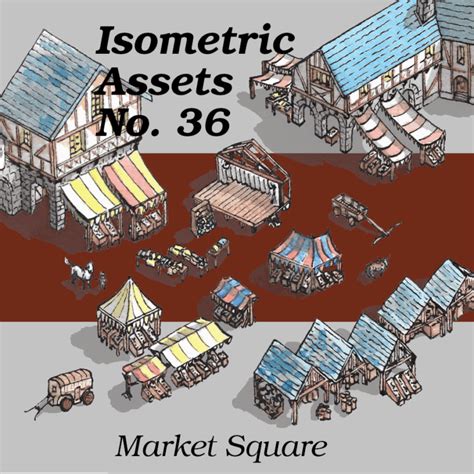 Isometric Assets No 36 Market Square Cartographyassets