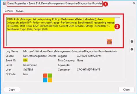 Enable Disable Performance Detector In Edge Browser Using M Admin Center Policy Device