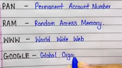 Important Gk Full Forms Technical Full Forms In English20 Daily Uses