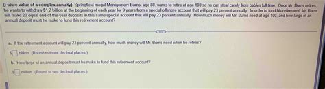 Solved Future Value Of A Complex Annuity ﻿springfield