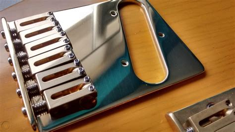 Polished Brass Telecaster Bridge Keith Richards Micawber Style