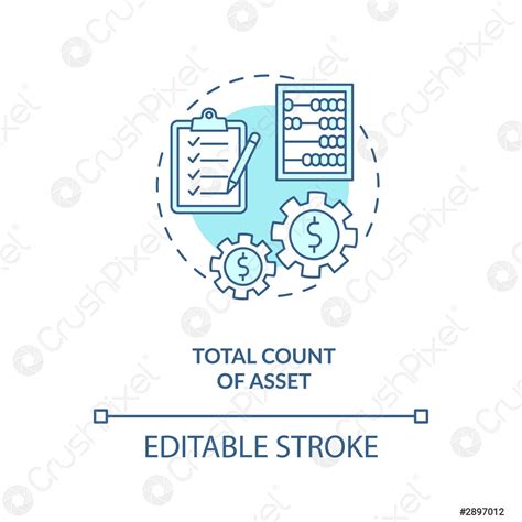 Total Asset Count Concept Icon Stock Vector Crushpixel
