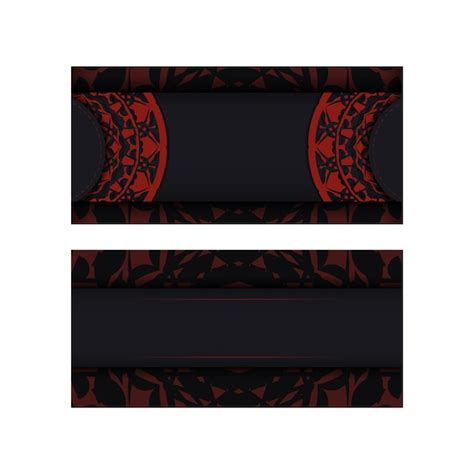 벡터 Black 색상은 그리스 패턴이 있는 엽서 디자인입니다 텍스트와 고급 장식품을 위한 공간이 있는 초대 카드 디자인 프리미엄 벡터