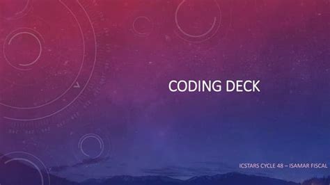 Coding Deck Ppt
