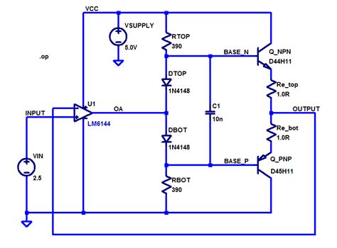 Classab Buffer Amplifier Biasing And Component Value Calculations R