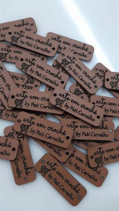 Etiquetas Couro Sintético Personalizadafrete Gratis Elo7