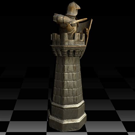 Rook Chess Piece 3d Model By Serks