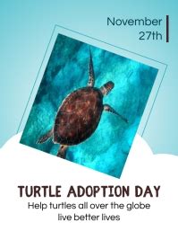 Turtle Adoption Day Template Postermywall