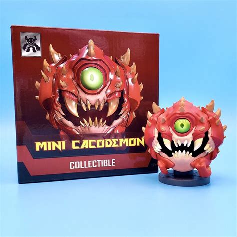 Doom Eternal Cacodemon Mini Figure And Sticker Official 3 Demon Statue