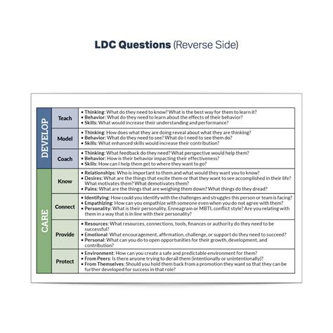 Ldc Model Questions Cards 30 Pack — Lead Develop Care