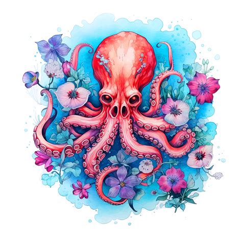 Octopus Watercolor Tattoo