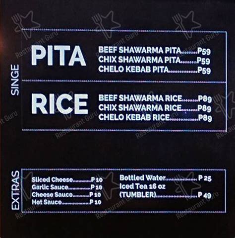 Menu At Khaleb Shawarma Restaurant Santa Rosa Walter Mart