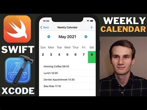 Weekly Calendar Swift Xcode Tutorial Daily Events List YouTube