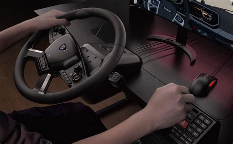 מערכת בקרת משאיות Pc ו 2 משחקי מחשב Force Feedback הורי Hori באג