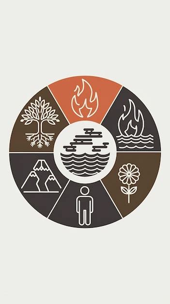 Circle Infographics Six Elements Premium Ai Generated Image