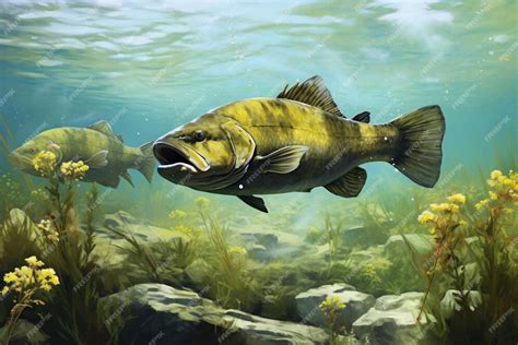 Premium Photo Charismatic Tench Feeding On River Flora