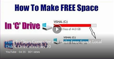 how to clean computer and make free space local disk c drive windows 10