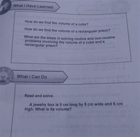 solved what i have learned how do we find the volume of a cube how do