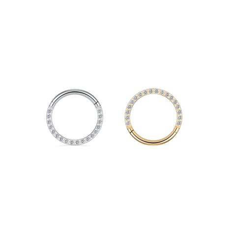 Pave Daith Hoop Saska Jewellery