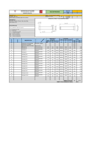 Hoja De Procesos Eje Soporte Tensor Descargar Gratis Pdf Procesos